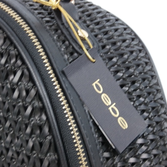 bebe | Bags | Bebe Black Woven Leather Backpack Nwt | Poshmark